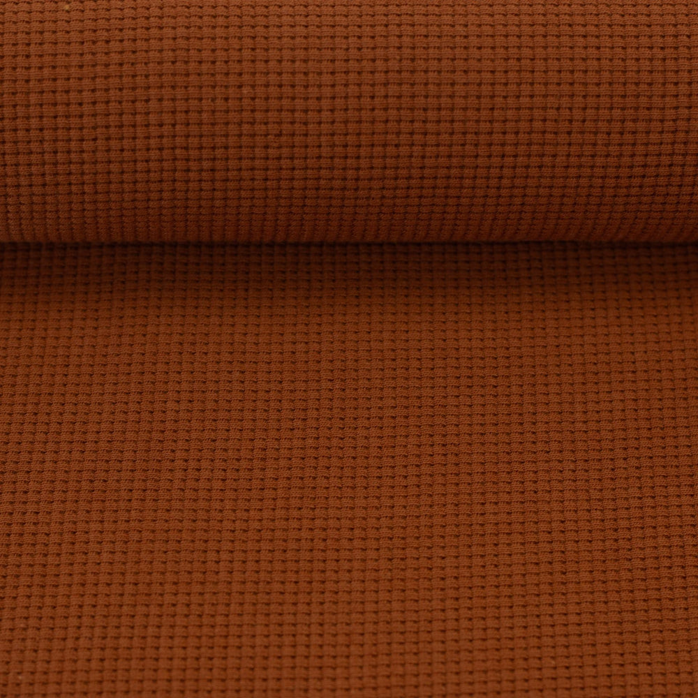 Cotton Waffle Jersey - Copper | Jersey and Knit Fabric | Ray Stitch