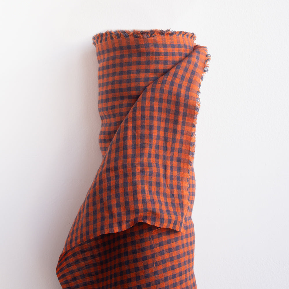 Ray Stitch European Linen Midi-Gingham - Copper | Ray Stitch