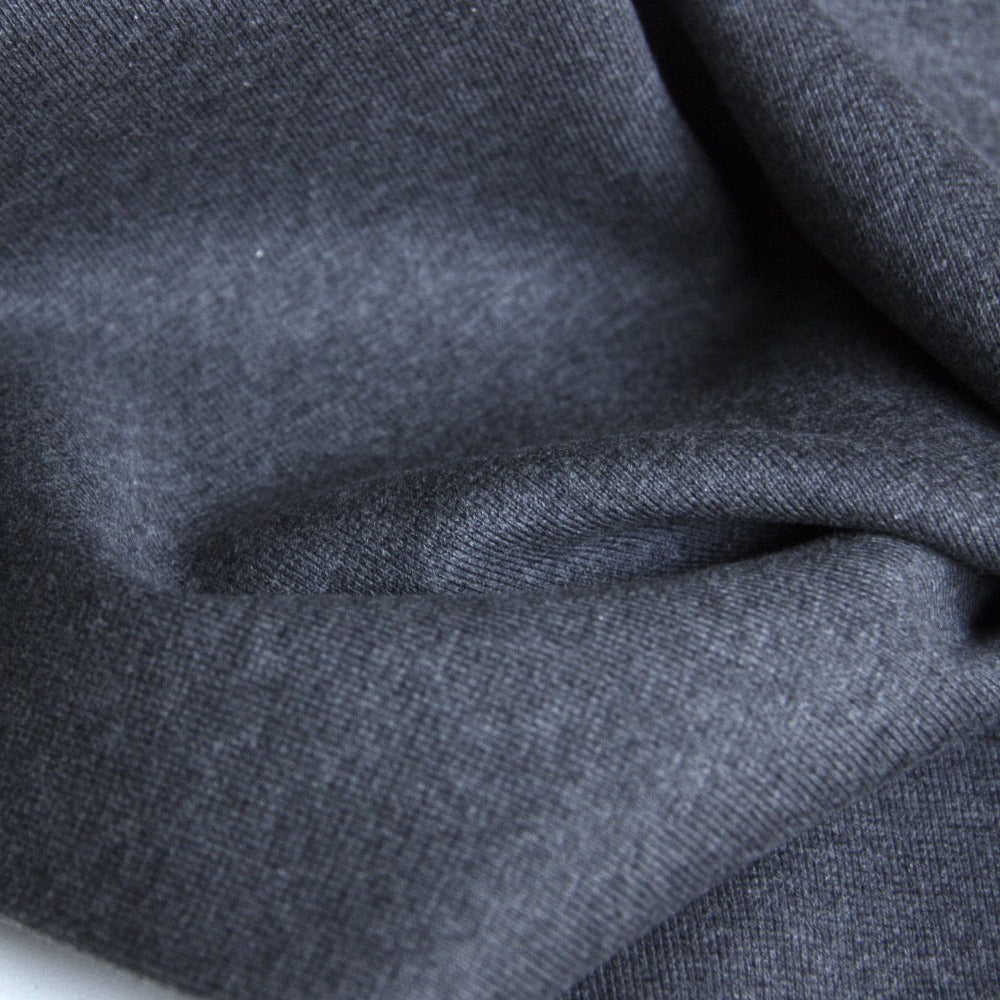 Organic Cotton Sweatshirt Ribbing - Anthracite Marl | Jersey and ...