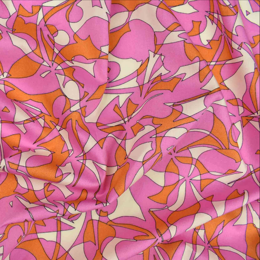 Luxury Printed Cotton Lawn - Simba - Pink & Orange – Ray Stitch