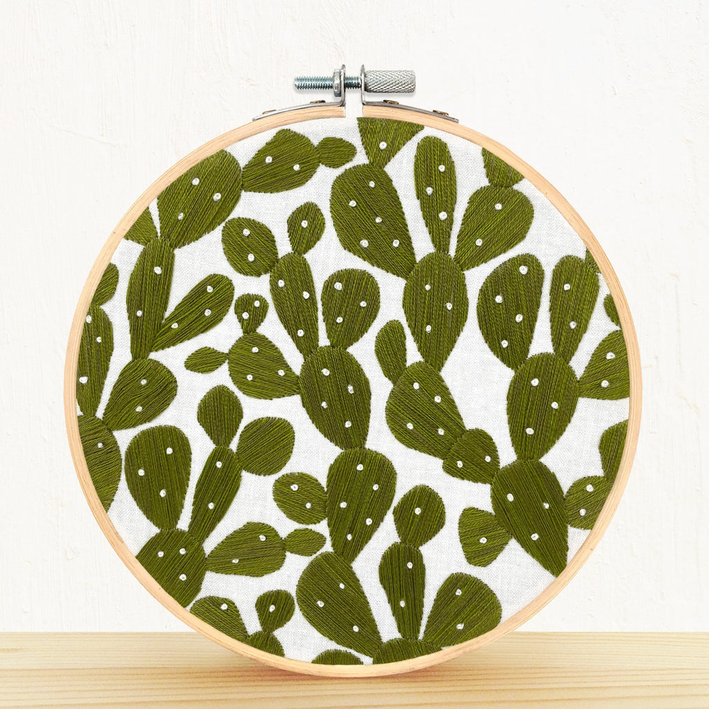 Embroidery and Sage Embroidery Kit - Prickly Pears – Ray Stitch