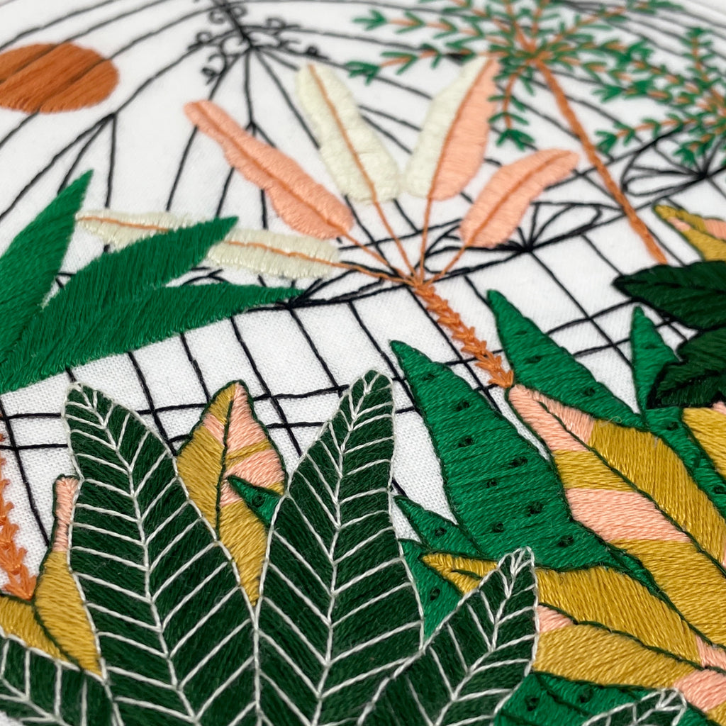 Embroidery and Sage Embroidery Kit - Botanical Greenhouse Garden – Ray ...