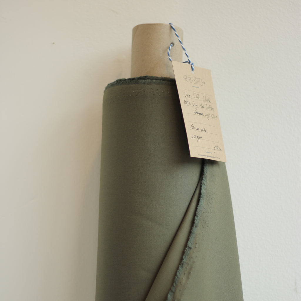 Oil Cloth - Lightweight Waxed Cotton - Light Olive | Ray Stitch