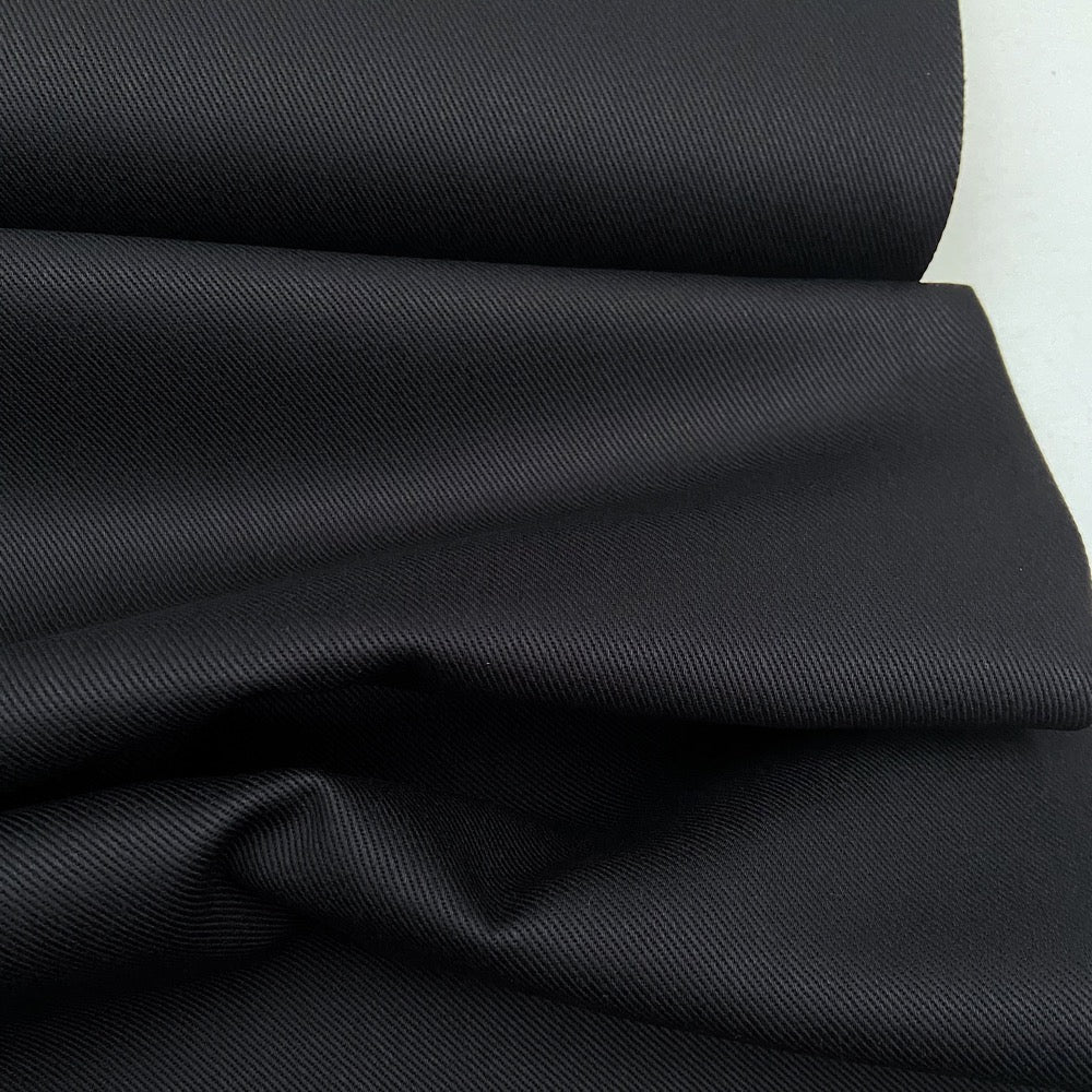 Heavy Cotton Twill - Black | Plain Fabrics | Ray Stitch