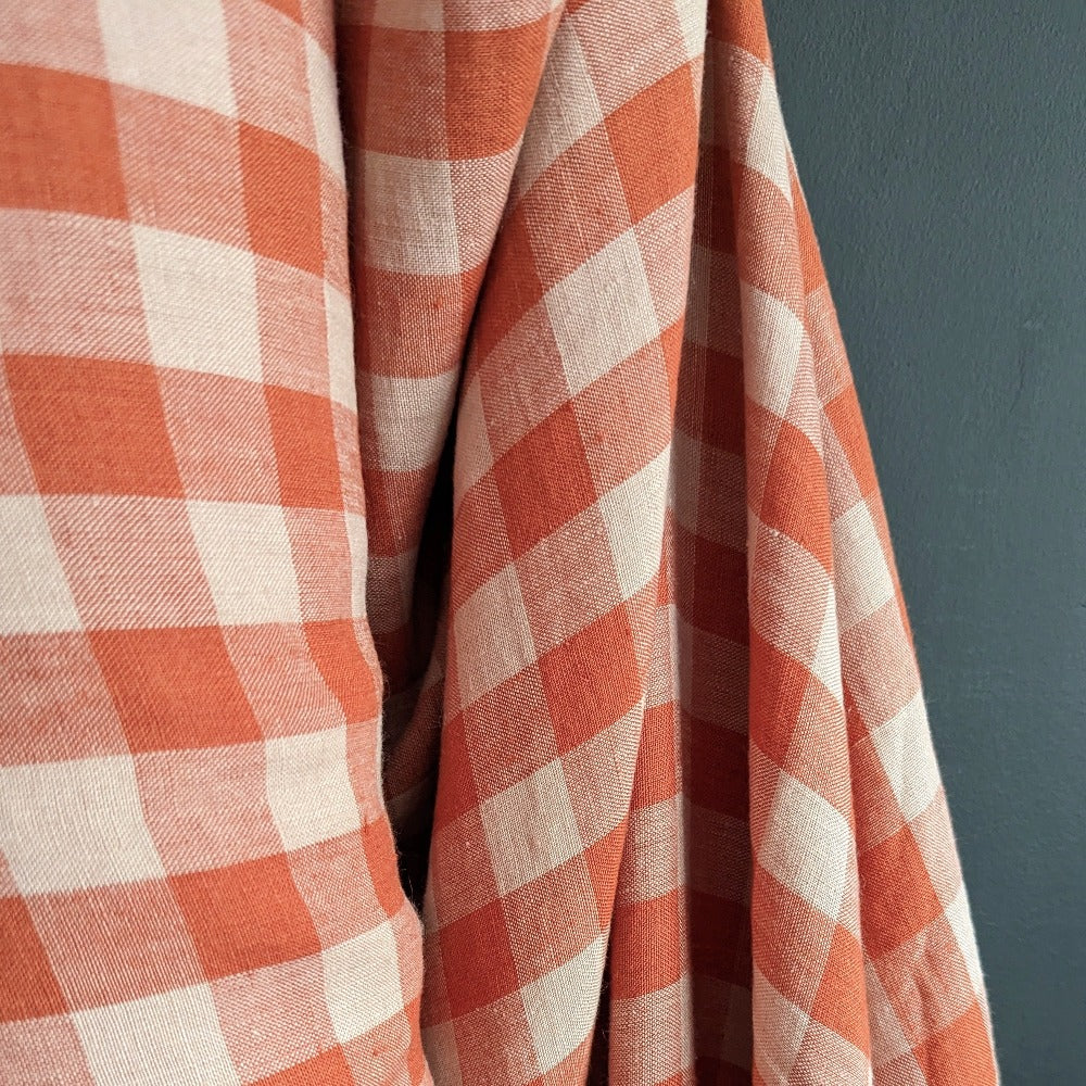 Ray Stitch European Linen 20cm Check - Natural Linen Fabric | Ray Stitch