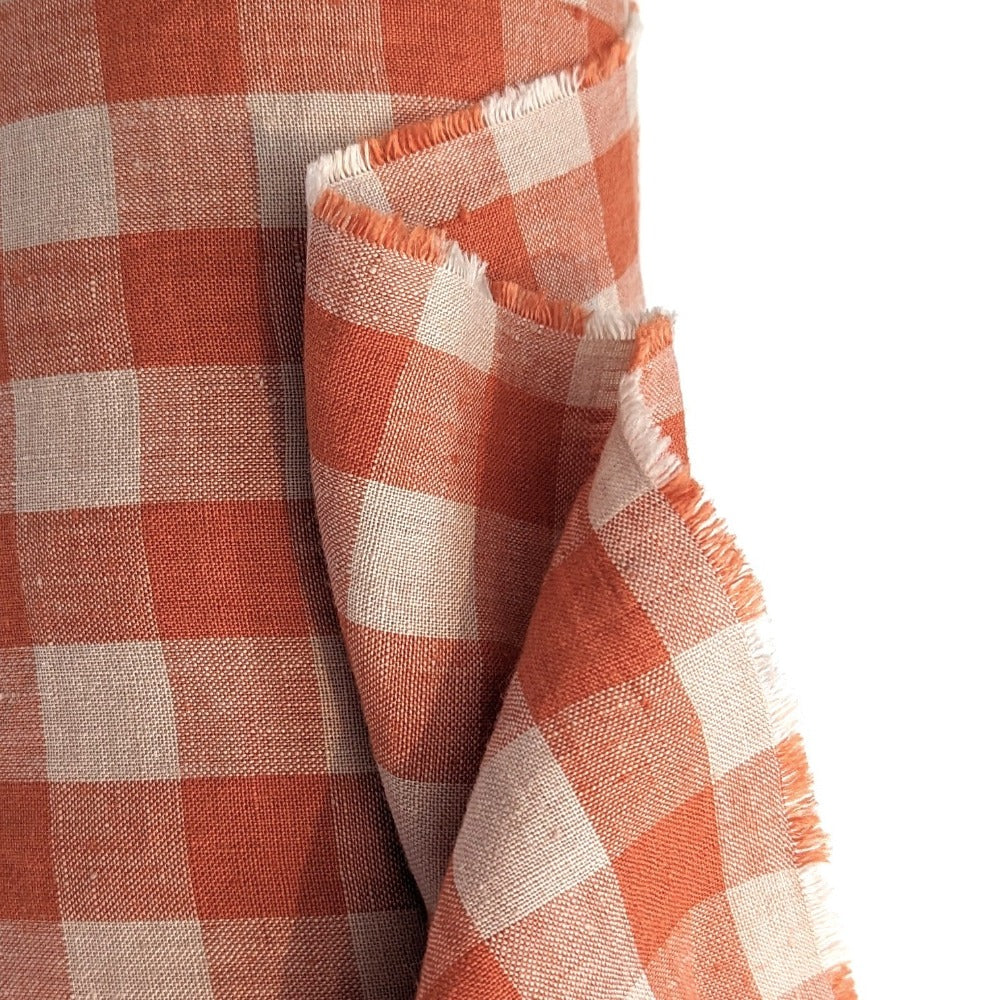 Ray Stitch European Linen 20cm Check - Natural Linen Fabric | Ray Stitch