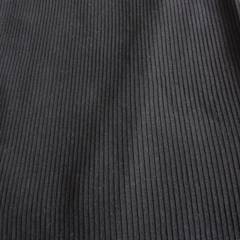 Organic Cotton Ribbed Jersey - Black | Jersey and Stretch Fabric | Ray ...