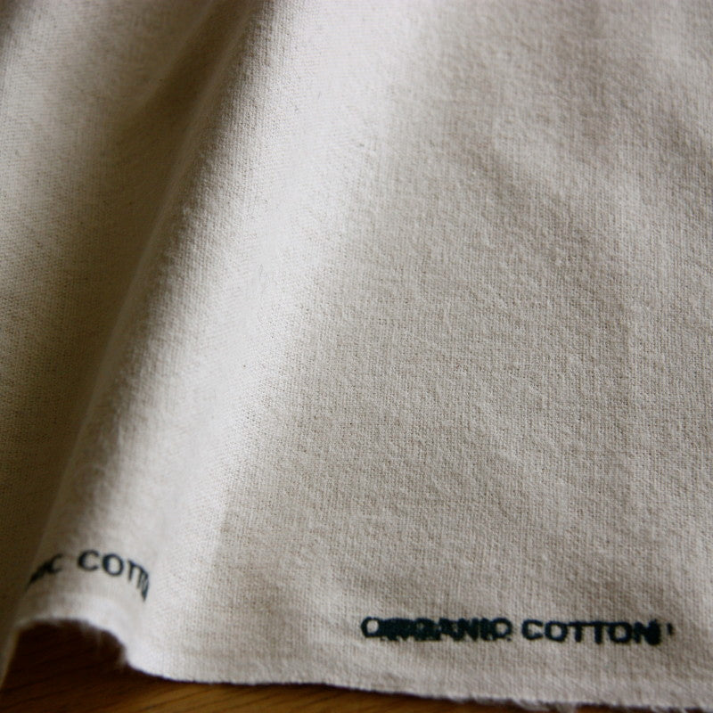 Organic Brushed Cotton Flannel - Natural | Plain Fabric | Ray Stitch