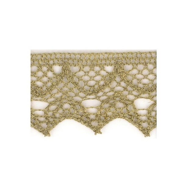 Linen Lace Trim 20mm - Taupe | Ribbons and Trims | Ray Stitch